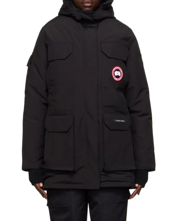 Canada Goose Hooded Down Parka With Logo Patch