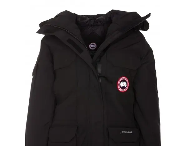Canada Goose Hooded Down Parka With Logo Patch