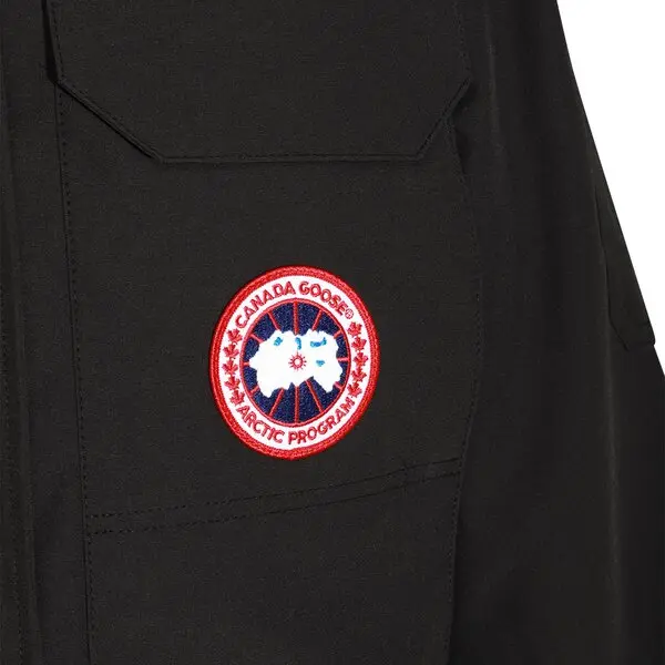 Canada Goose Hooded Down Parka With Logo Patch