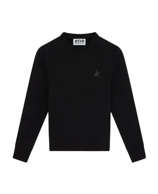 GOLDEN GOOSE Athena Star Collection Crewneck Sweatshirt - Black