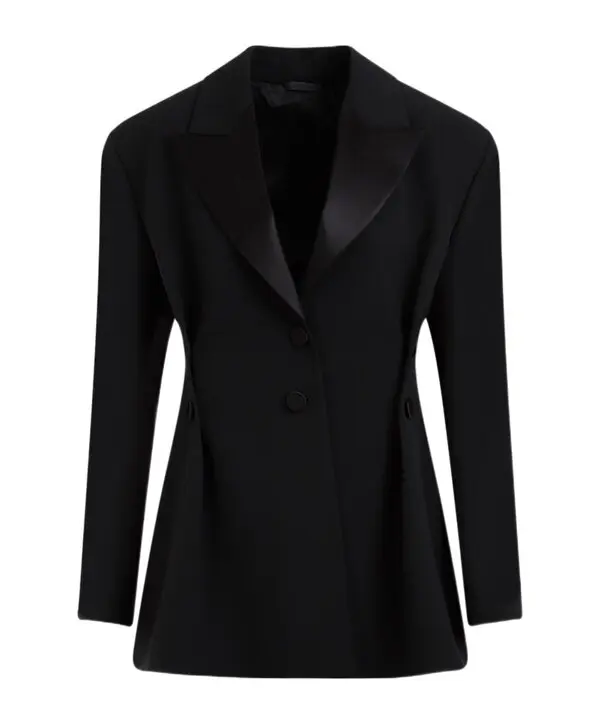 Givenchy Collared Blazer With Satin Lapels