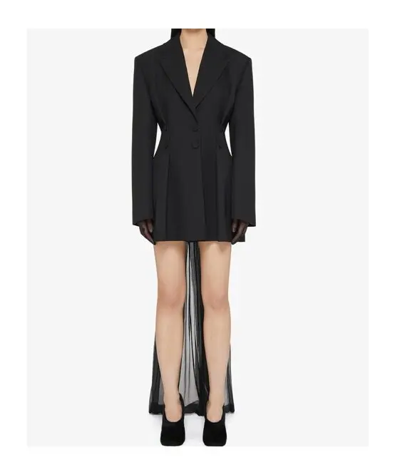Givenchy Collared Blazer With Satin Lapels