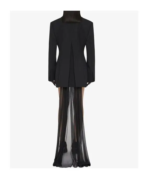Givenchy Collared Blazer With Satin Lapels