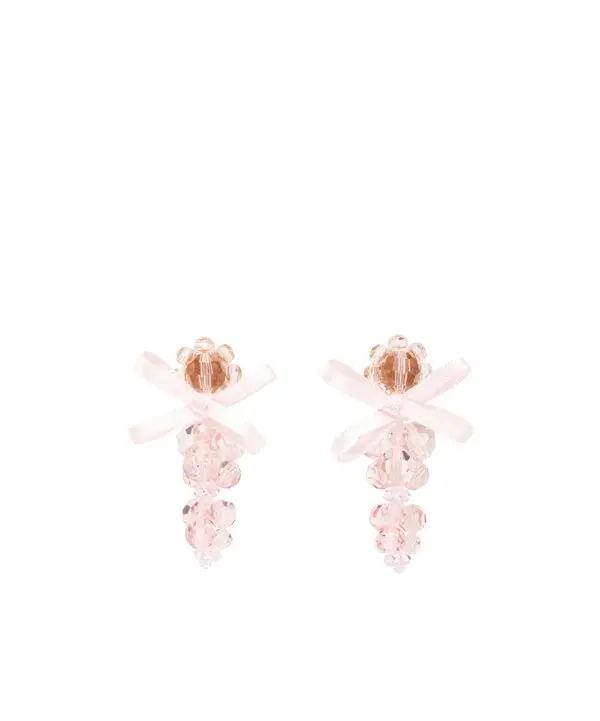 Simone Rocha Petite Bow Earrings - Pink