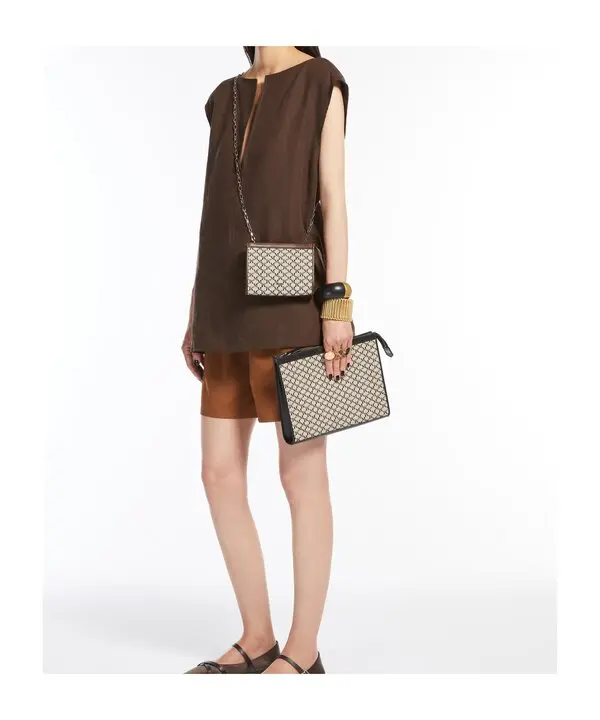 Max Mara Cotton Jacquard Monogram Pouch