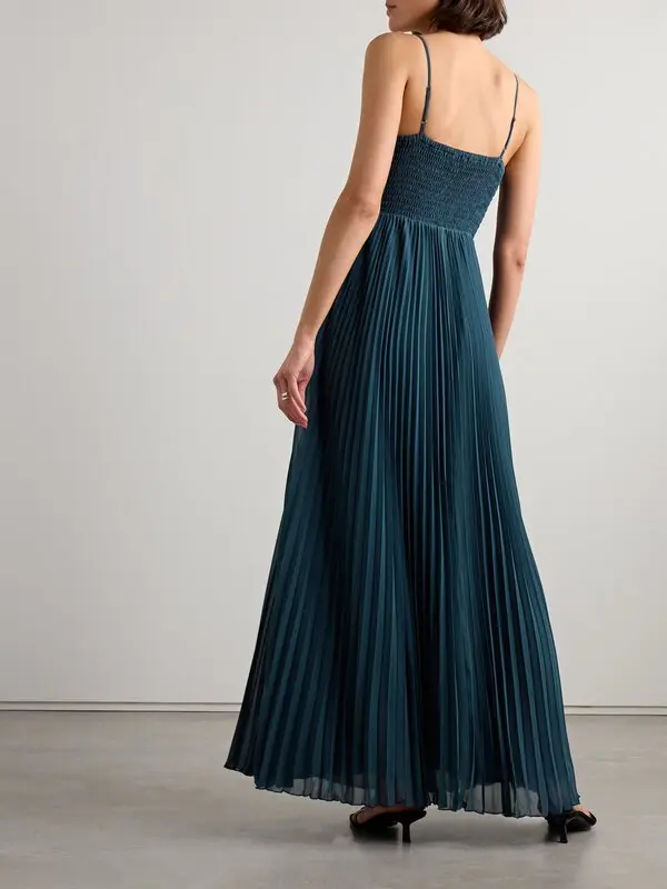 Diane Von Furstenberg Sleeveless Pleated Maxi Dress