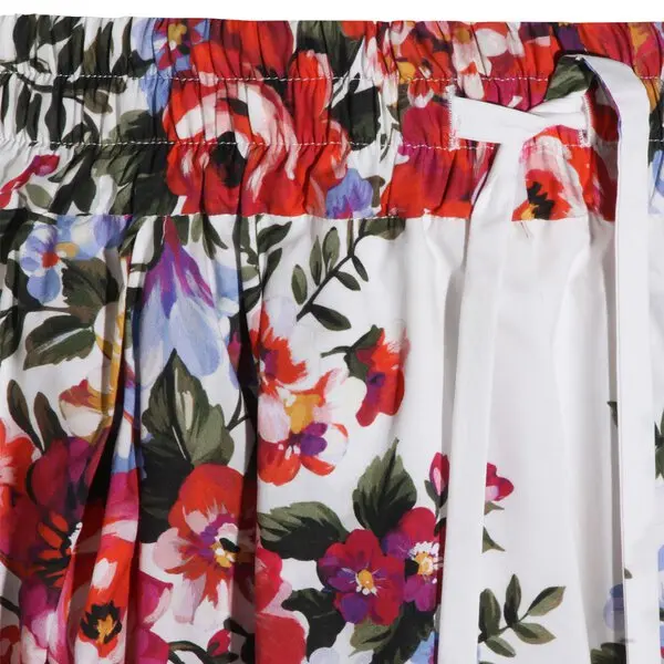 Dolce & Gabbana Floral Print Maxi Skirt - White