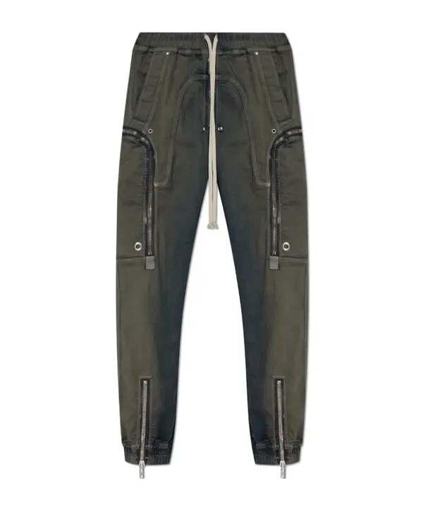 Rick Owens Drawstring Cargo Pants With Zipper Detail
