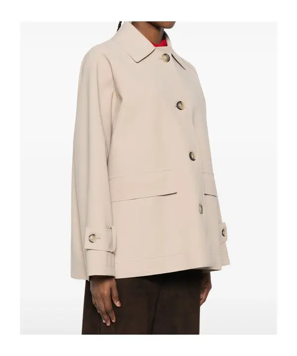 Harris Wharf London Scuba Jacket With Classic Collar - Nude