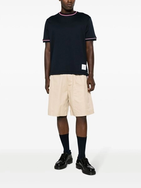 Thom Browne Milan Striped Crewneck T-shirt - Navy Blue