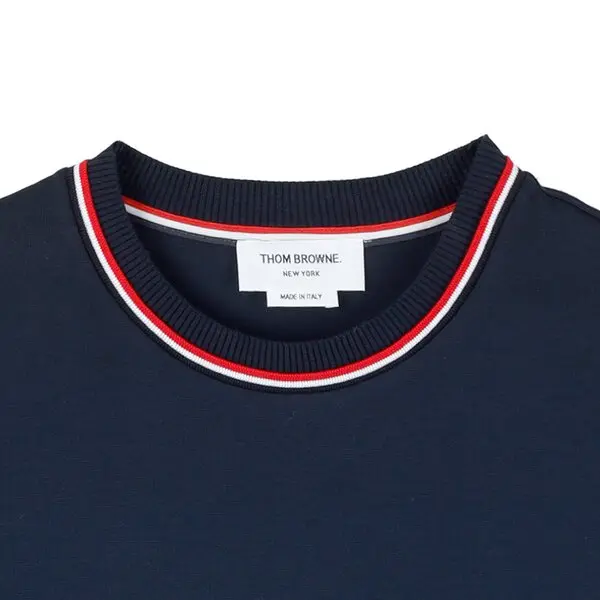 Thom Browne Milan Striped Crewneck T-shirt - Navy Blue