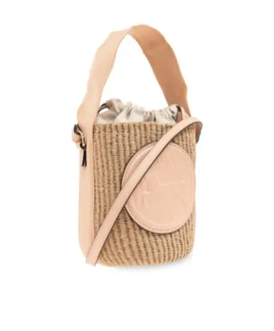 Chloé Horse Medal Small Bucket Bag - Beige