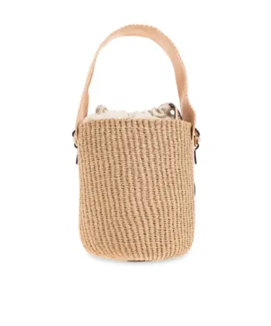 Chloé Horse Medal Small Bucket Bag - Beige