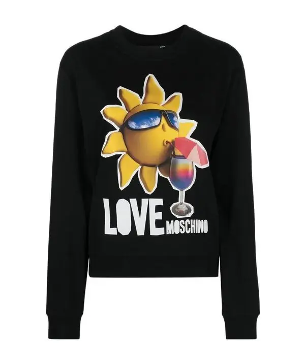 Moschino Graphic Print Cotton Sweatshirt