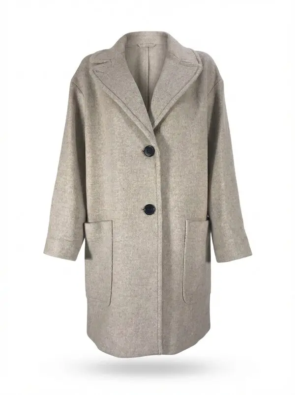 Max Mara Long Lapel Coat - Gray