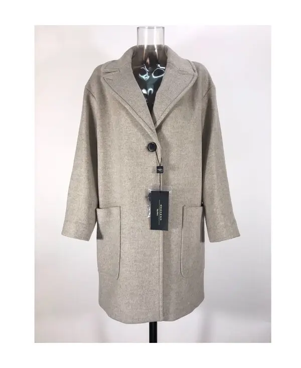 Max Mara Long Lapel Coat - Gray