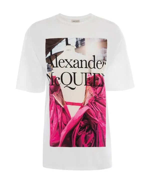 Alexander McQueen Rose Exploded Dress Print T-shirt - Multicolor