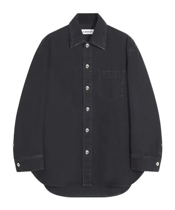 LANVIN Cocoon Button-up Denim Shirt
