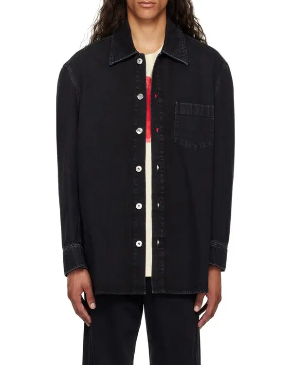 LANVIN Cocoon Button-up Denim Shirt
