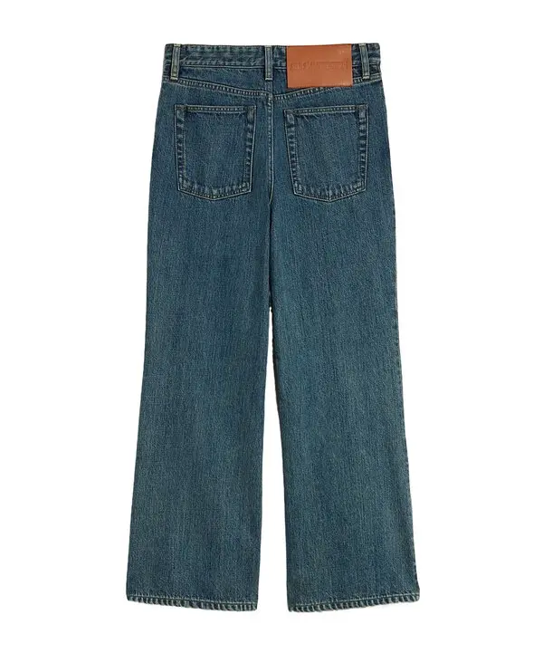 JIL SANDER Flared Cropped Jeans - Blue