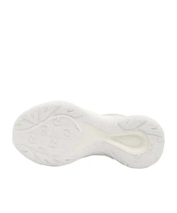 Gucci Web Detailed Lace-up Sneakers - White