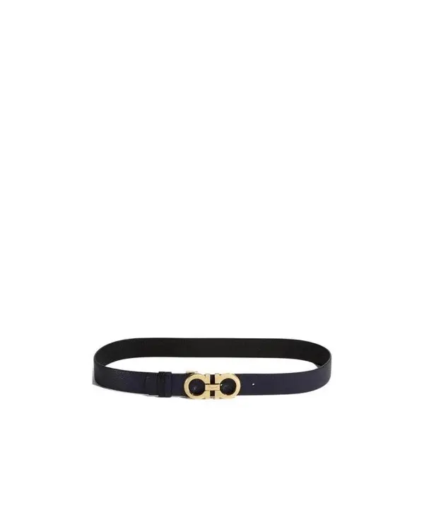 FERRAGAMO Gancini Reversible Buckle Belt - Black