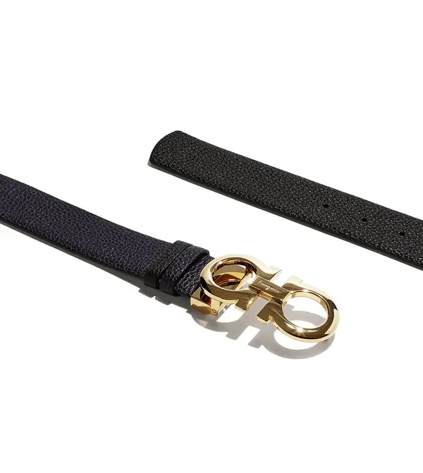 FERRAGAMO Gancini Reversible Buckle Belt - Black