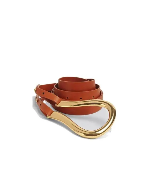 Bottega Veneta Double Strap Belt - Brown