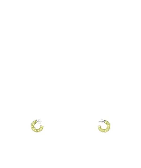 Amina Muaddi Crystal Ornament Hoop Earrings - Yellow