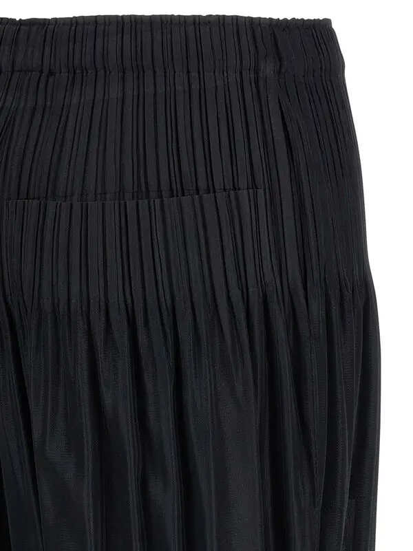 Issey Miyake Cropped Pleated Trousers