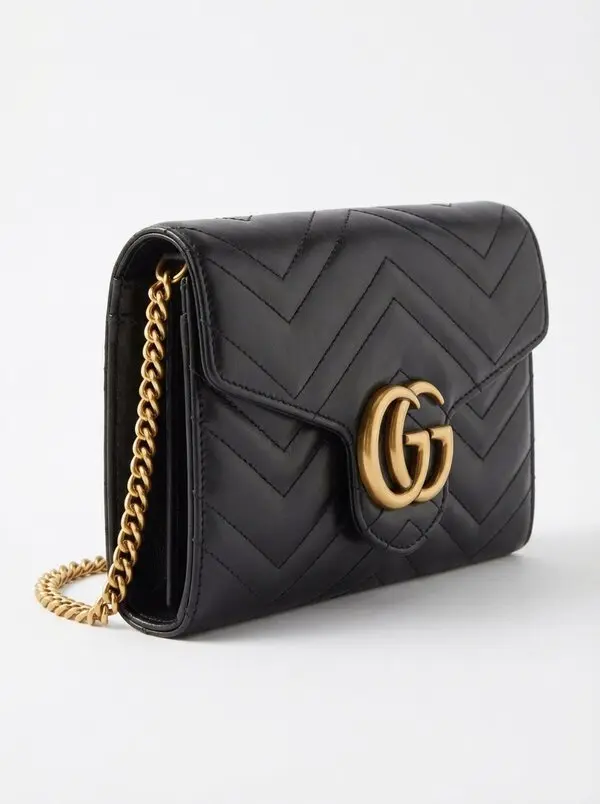 Gucci Gg Marmont Matelassé Mini Bag - Black