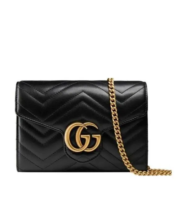 Gucci Gg Marmont Matelassé Mini Bag - Black