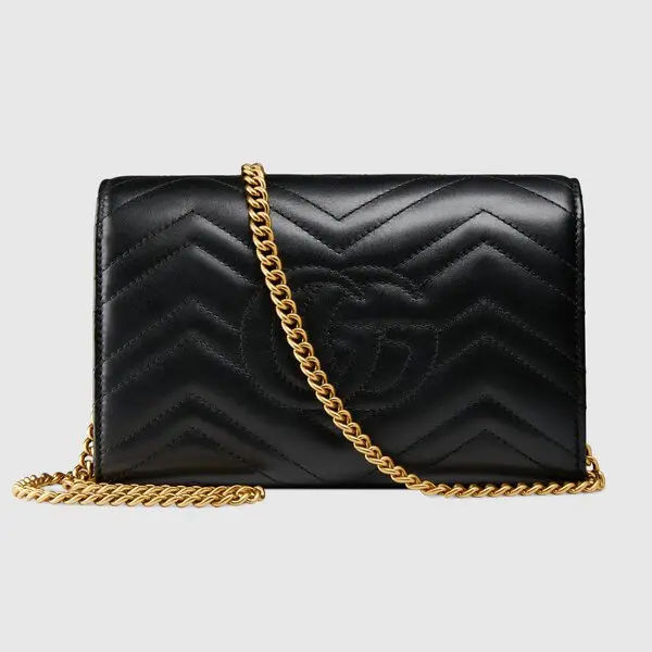 Gucci Gg Marmont Matelassé Mini Bag - Black