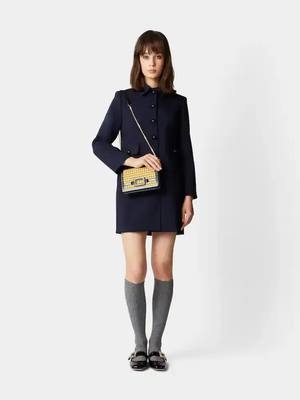 ROGER VIVIER Checked Foldover Clutch Bag