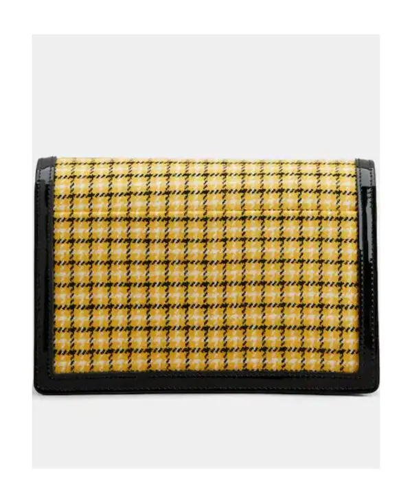 ROGER VIVIER Checked Foldover Clutch Bag