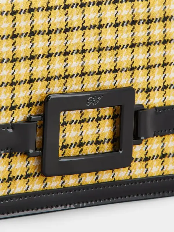 ROGER VIVIER Checked Foldover Clutch Bag
