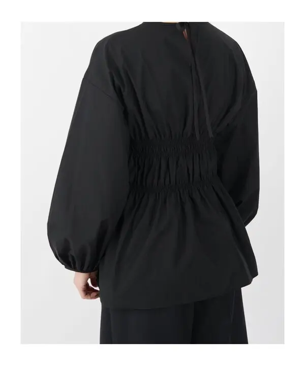 Cecilie Bahnsen Round Neck Long Sleeve T-shirt With Pleated Details
