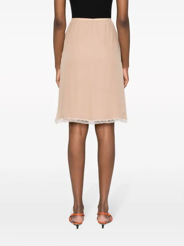 Gucci Lace Trim Detail Midi Skirt