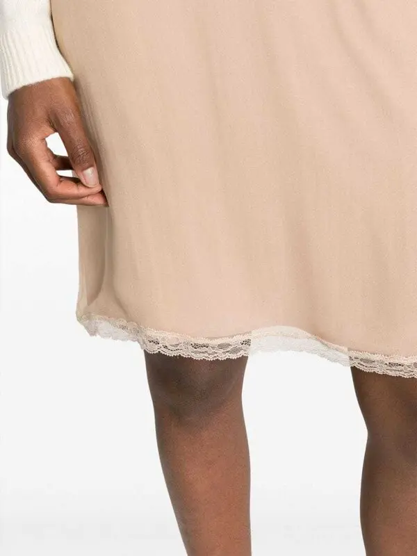 Gucci Lace Trim Detail Midi Skirt