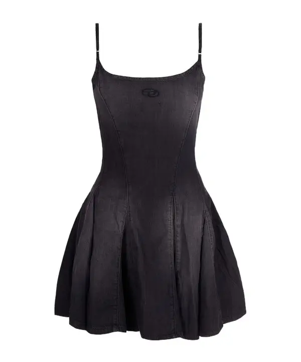 DIESEL® De-spoky-s Denim Dress With Thin Shoulder Straps - Black