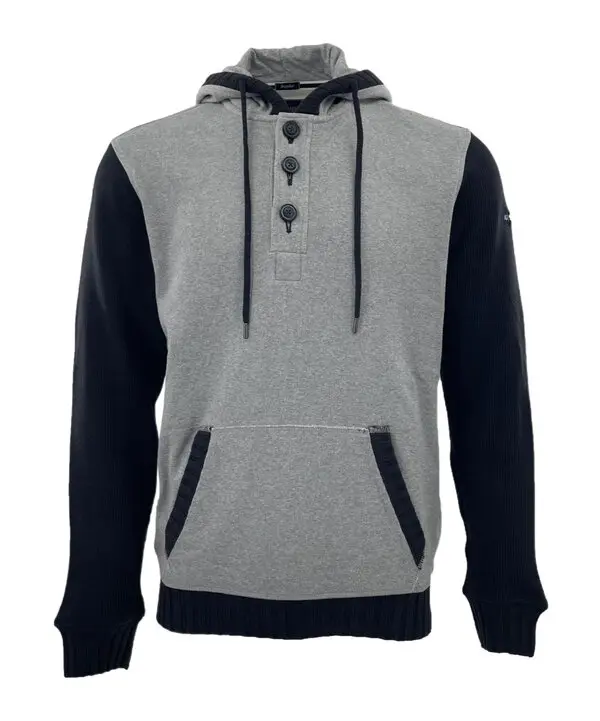 Emporio Armani Long-sleeved Hooded Sweater With Button Detail