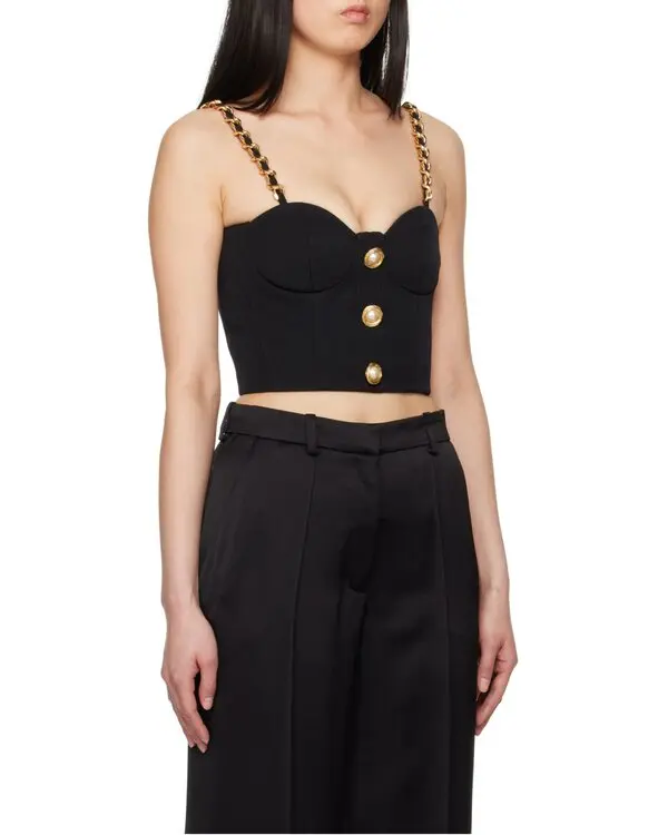Balmain Embellished Sweetheart Neckline Bustier Top