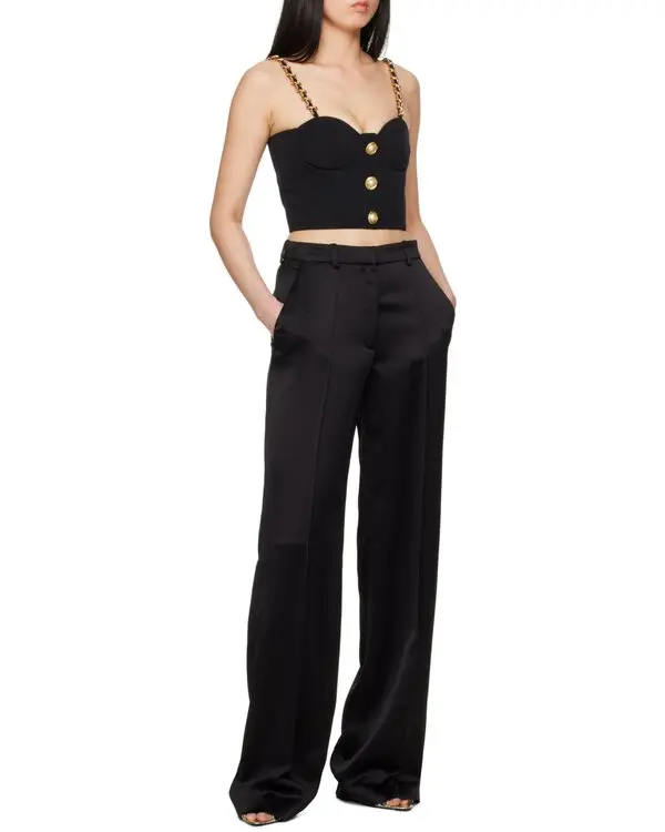 Balmain Embellished Sweetheart Neckline Bustier Top