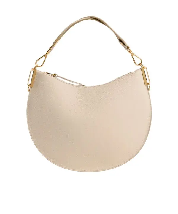 COCCINELLE Sunup Logo Stamp Medium Shoulder Bag - Nude