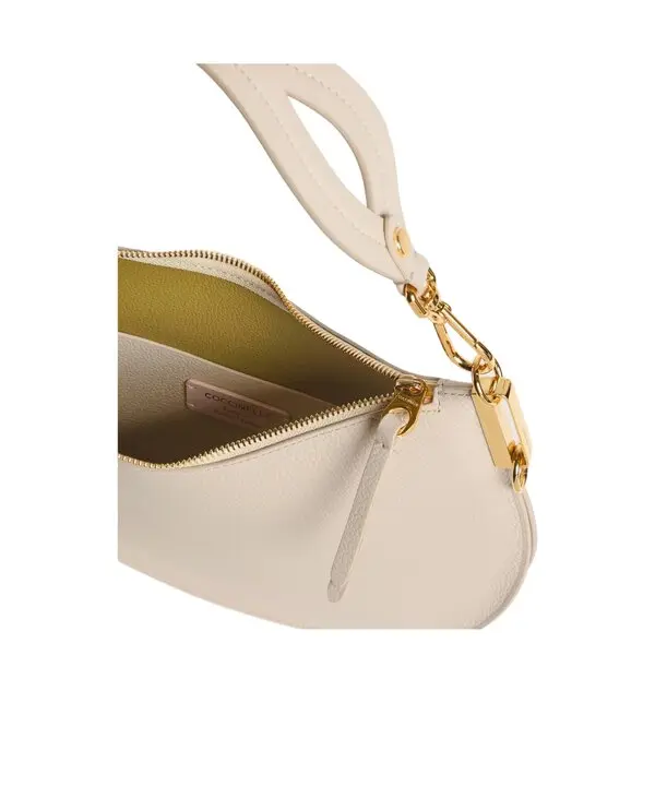 COCCINELLE Sunup Logo Stamp Medium Shoulder Bag - Nude