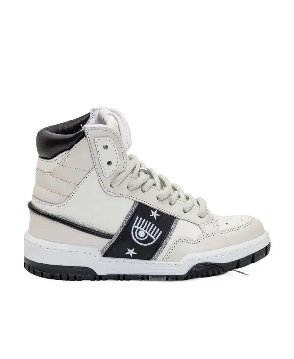 CHIARA FERRAGNI High-top Lace-up Sneakers - White