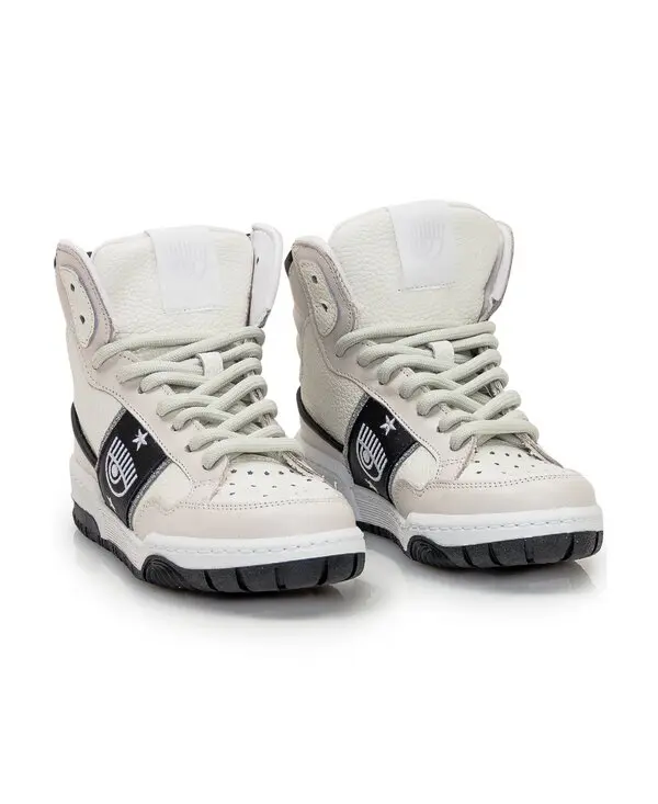 CHIARA FERRAGNI High-top Lace-up Sneakers - White