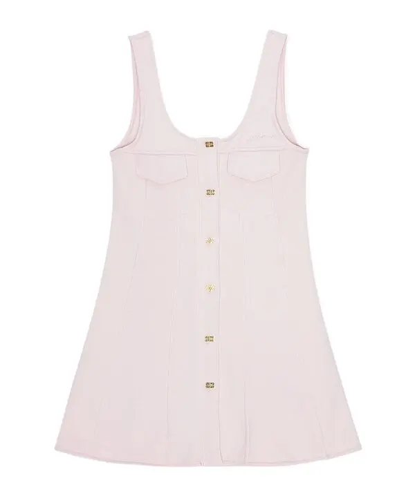 GANNI Sleeveless Mini Dress With Front Pockets
