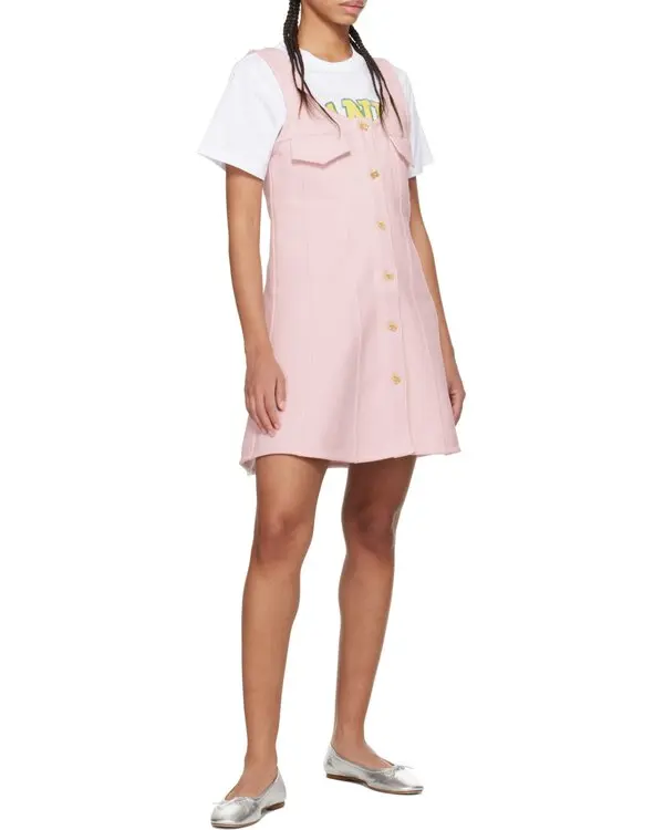GANNI Sleeveless Mini Dress With Front Pockets