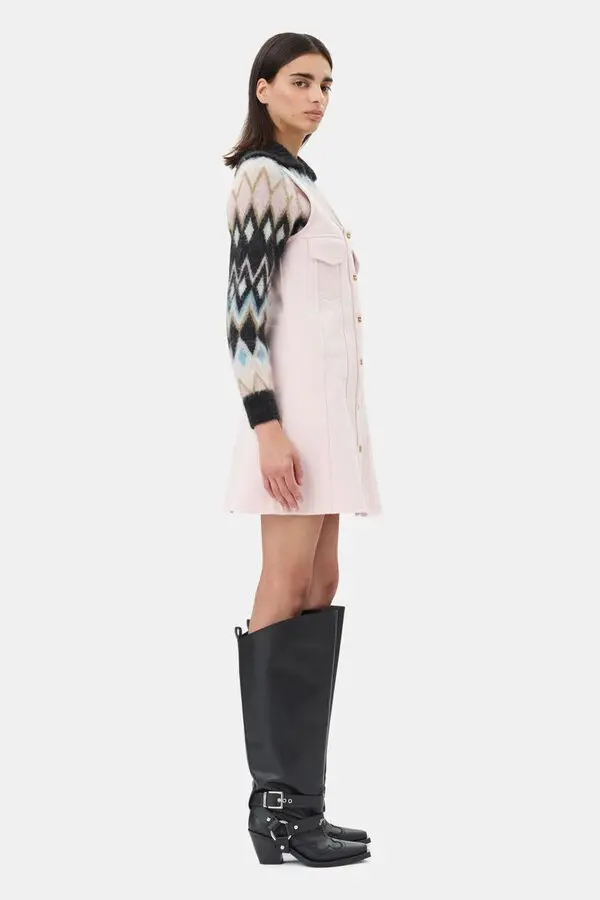 GANNI Sleeveless Mini Dress With Front Pockets